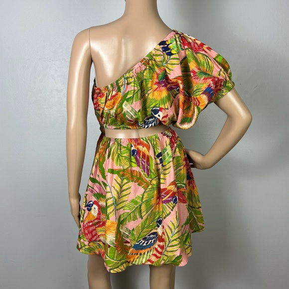 FARM Rio | Dresses | Farm Rio Cutout Oneshoulder Macaw | Poshmark